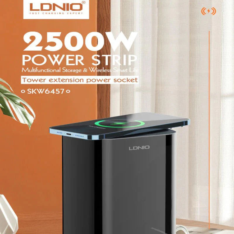 Ldnio 15W Wireless Charging Power Socket - 15W / 6 Way / 2 Meters / Bl – Star Light Kuwait