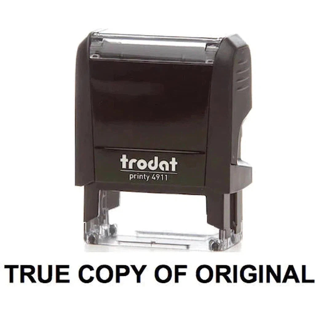Trodat Printy 4911 Stamp "True Copy Of Original" - Black – Star Light Kuwait