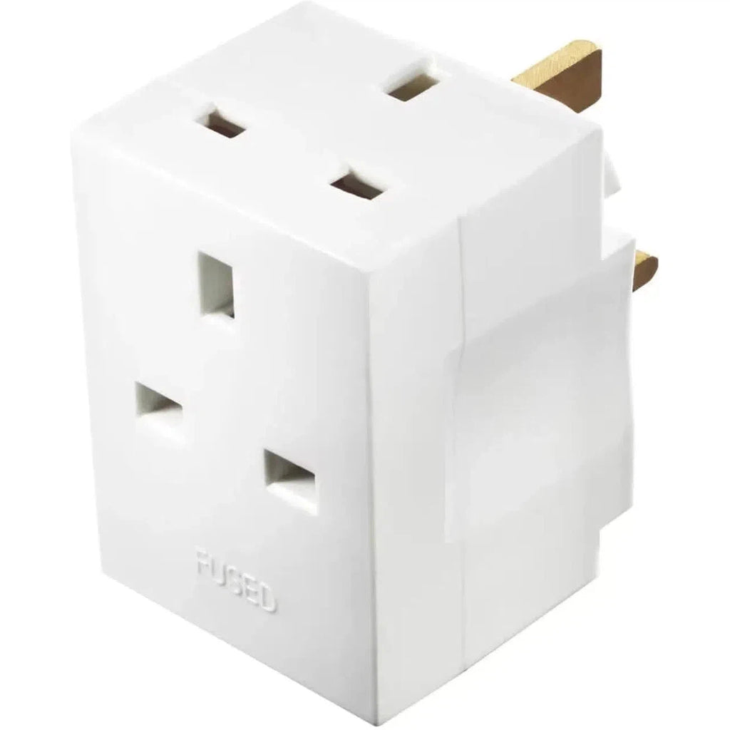 3 Way Adaptor Plug White – Star Light Kuwait