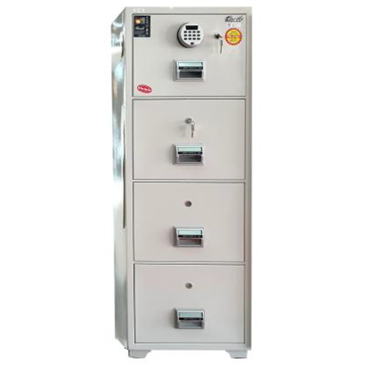 4 Drawers Fire Resistant Filing Cabinet 4 Key & Digital Number Lock ...