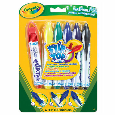 Crayola 6 ct Flip Top Markers – Star Light Kuwait