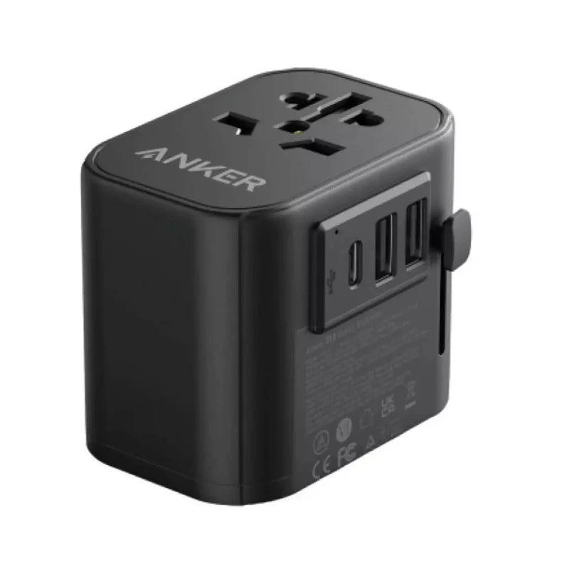 Anker 4-in-1 Nano Travel Adapter - 65W / 2x USB-A / 1x USB-C / Black – Star Light Kuwait