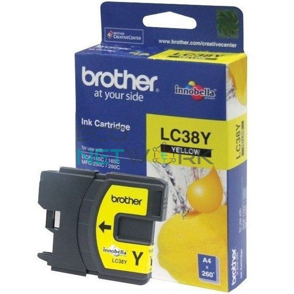 Brother LC 38 Yellow Ink Cartridge – Star Light Kuwait