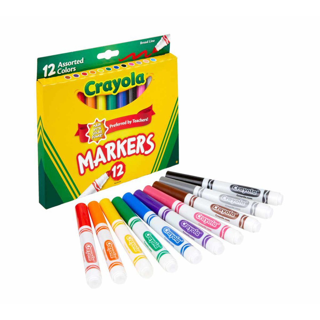 CRAYOLA 12 BOLD COLORED MARKERS – Star Light Kuwait