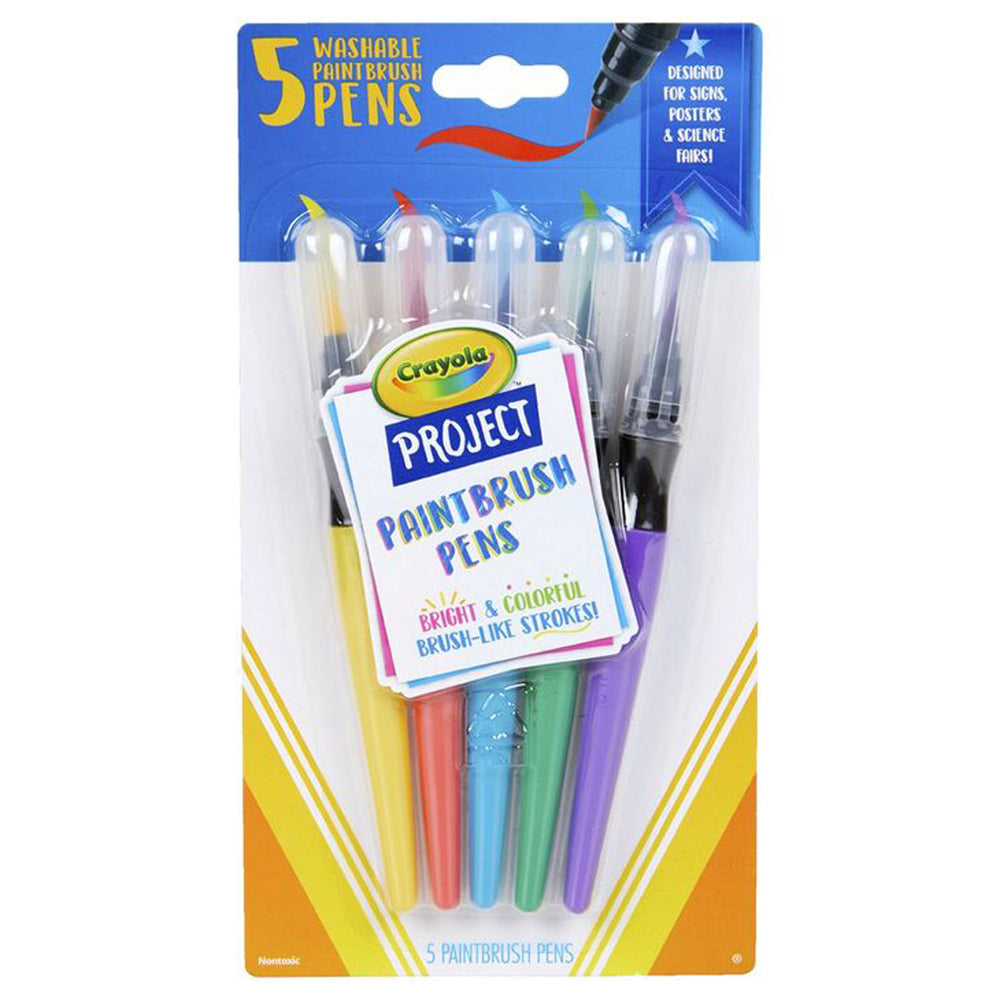 Crayola PROJECT 5 CT PAINT BRUSH PENS – Star Light Kuwait