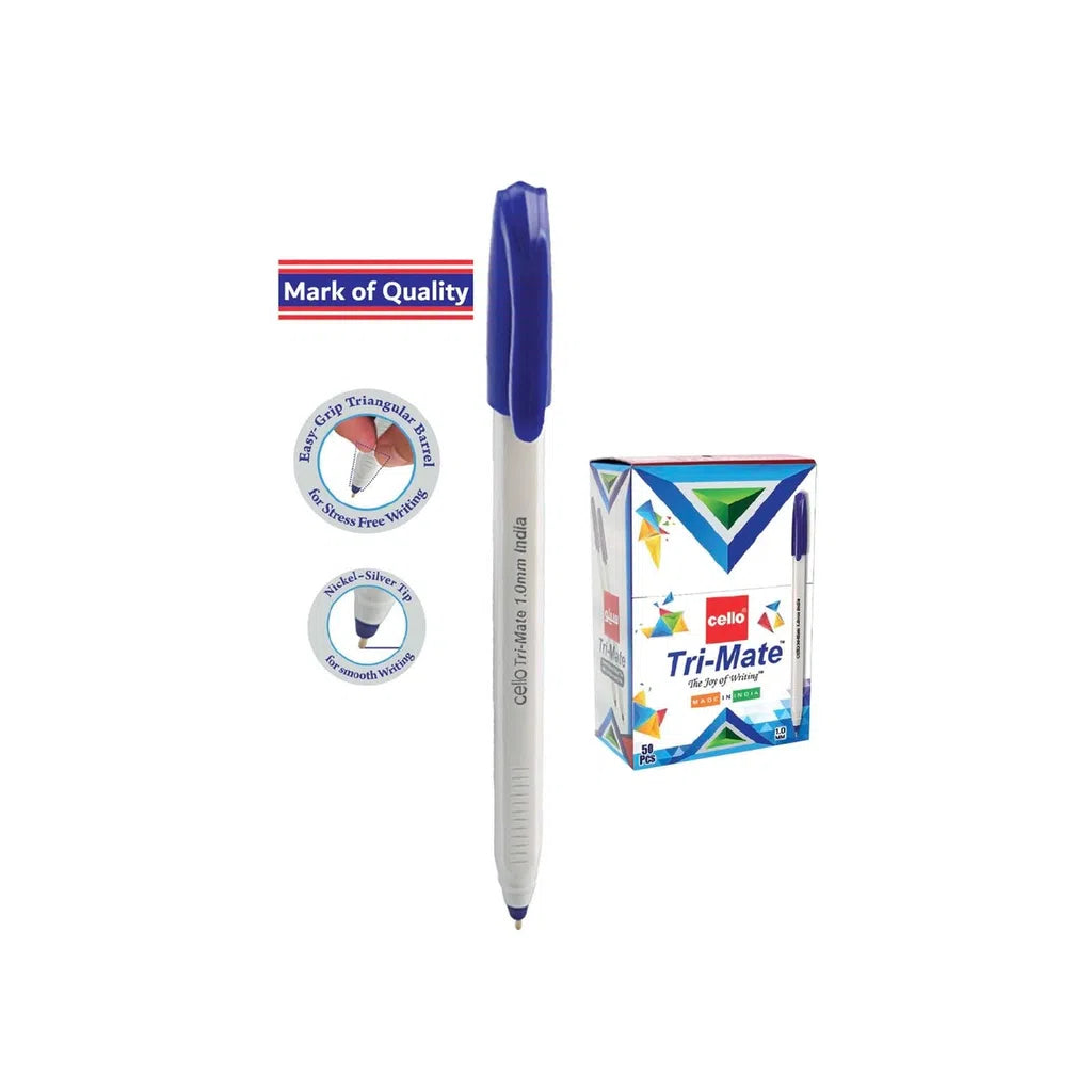 Cello Trimate Ball Pen Blue 50's – Star Light Kuwait