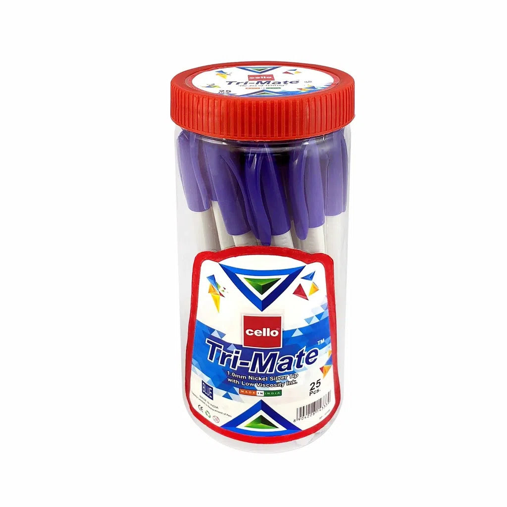 Cello Trimate Blue Ball Pen 1mm 25's – Star Light Kuwait