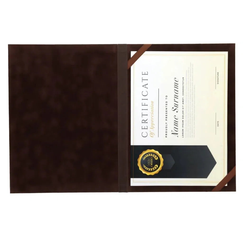 Certificate Holder Foam Leather/PVC Frame - Dark Brown – Star Light Kuwait