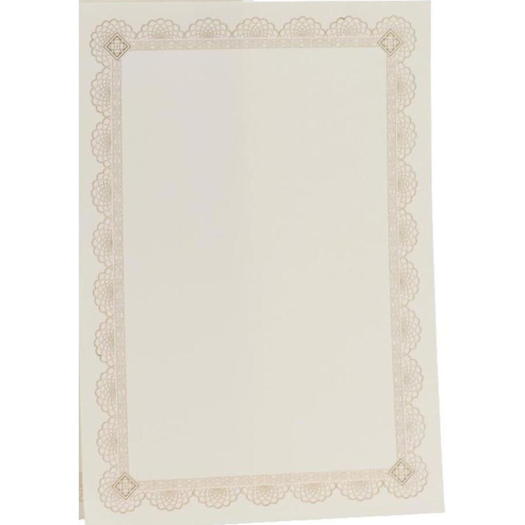 Certificate Paper Brief Card - Beige/Green – Star Light Kuwait