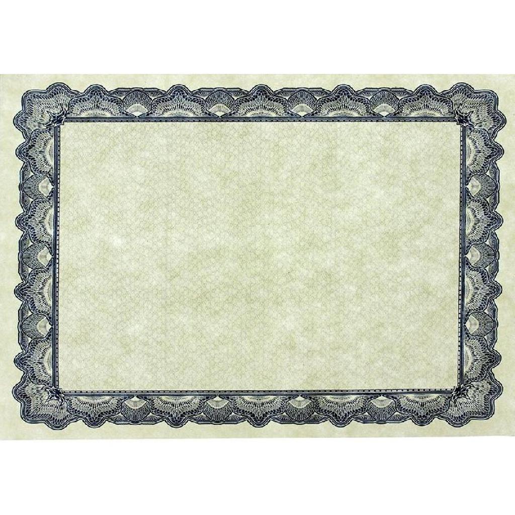Certificate Paper Cream Color & Blue Border – Star Light Kuwait