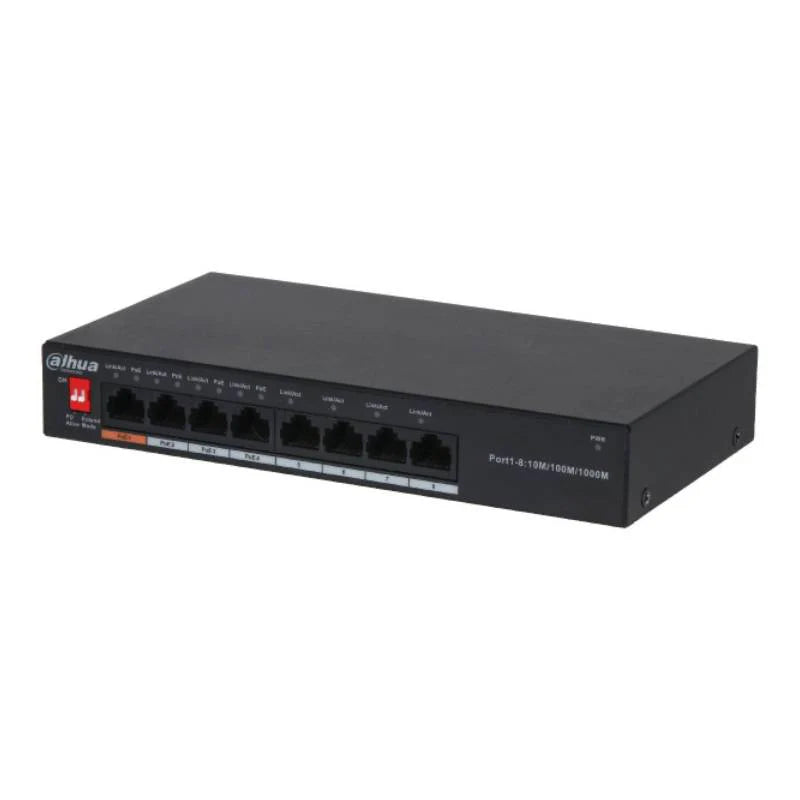 Dahua 8-Port Unmanaged Gigabit Ethernet PoE Switch with 4-Port PoE - 8 ...