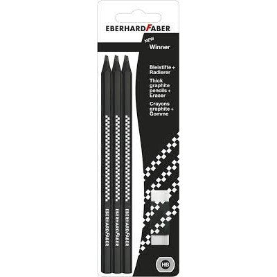EBERHARD FABER Winner 6 Graphite Pencil + Eraser – Star Light Kuwait