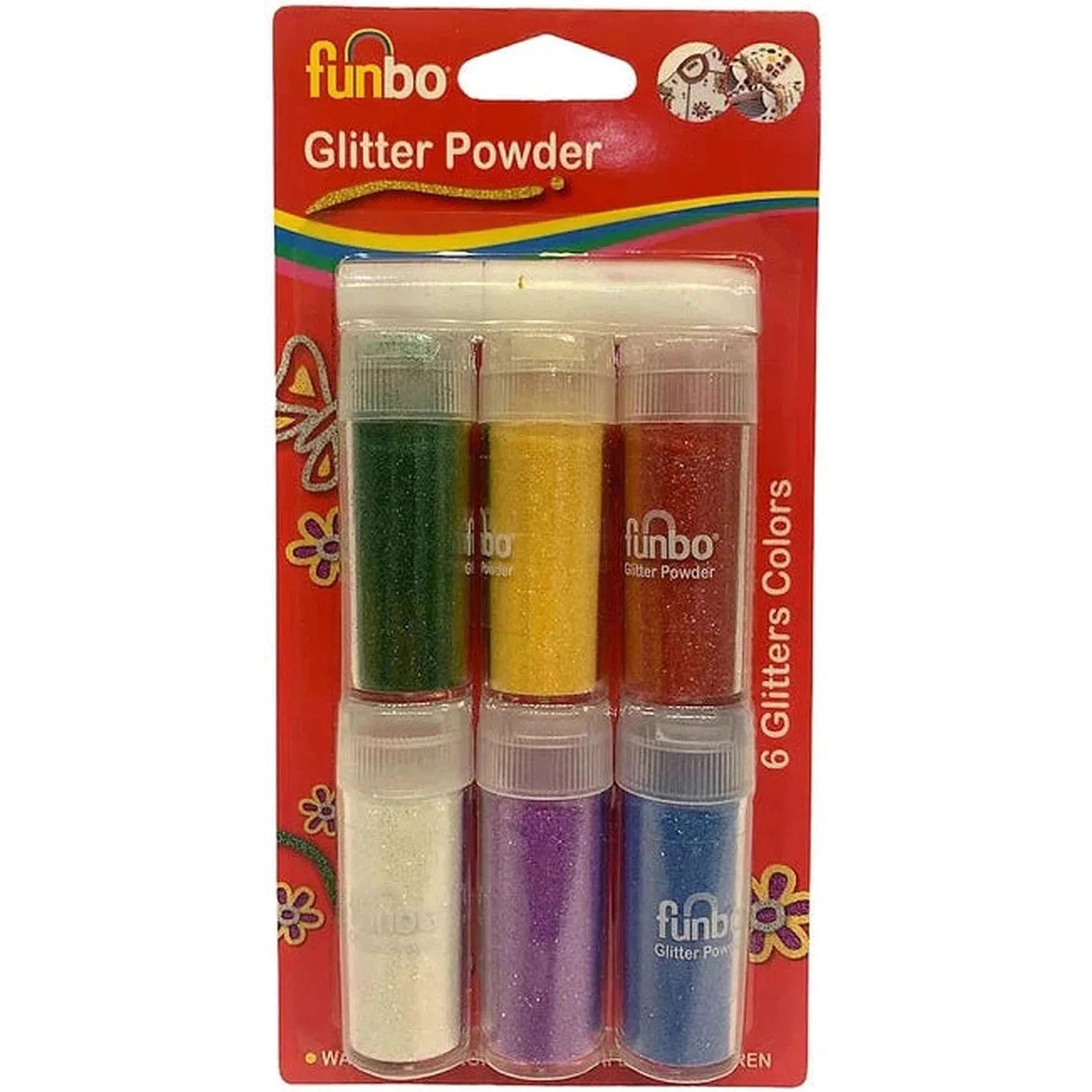 Funbo Glitter Powder 6 Colors Set-Drawing And Coloring-FUNBO-Star Light ...