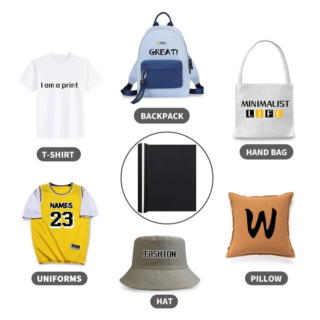 Golden Yellow PU Flex PVC Heat Transfer Vinyl Sticker Roll – 50cm x 1m ...