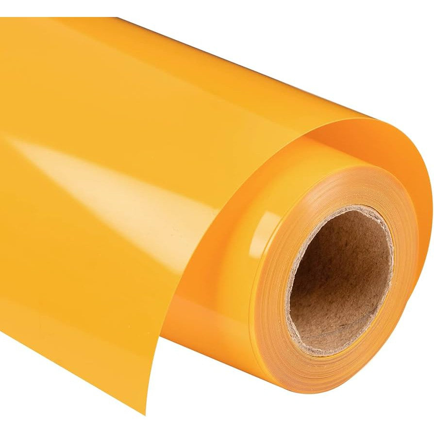 Golden Yellow PU Flex PVC Heat Transfer Vinyl Sticker Roll – 50cm x 1m ...