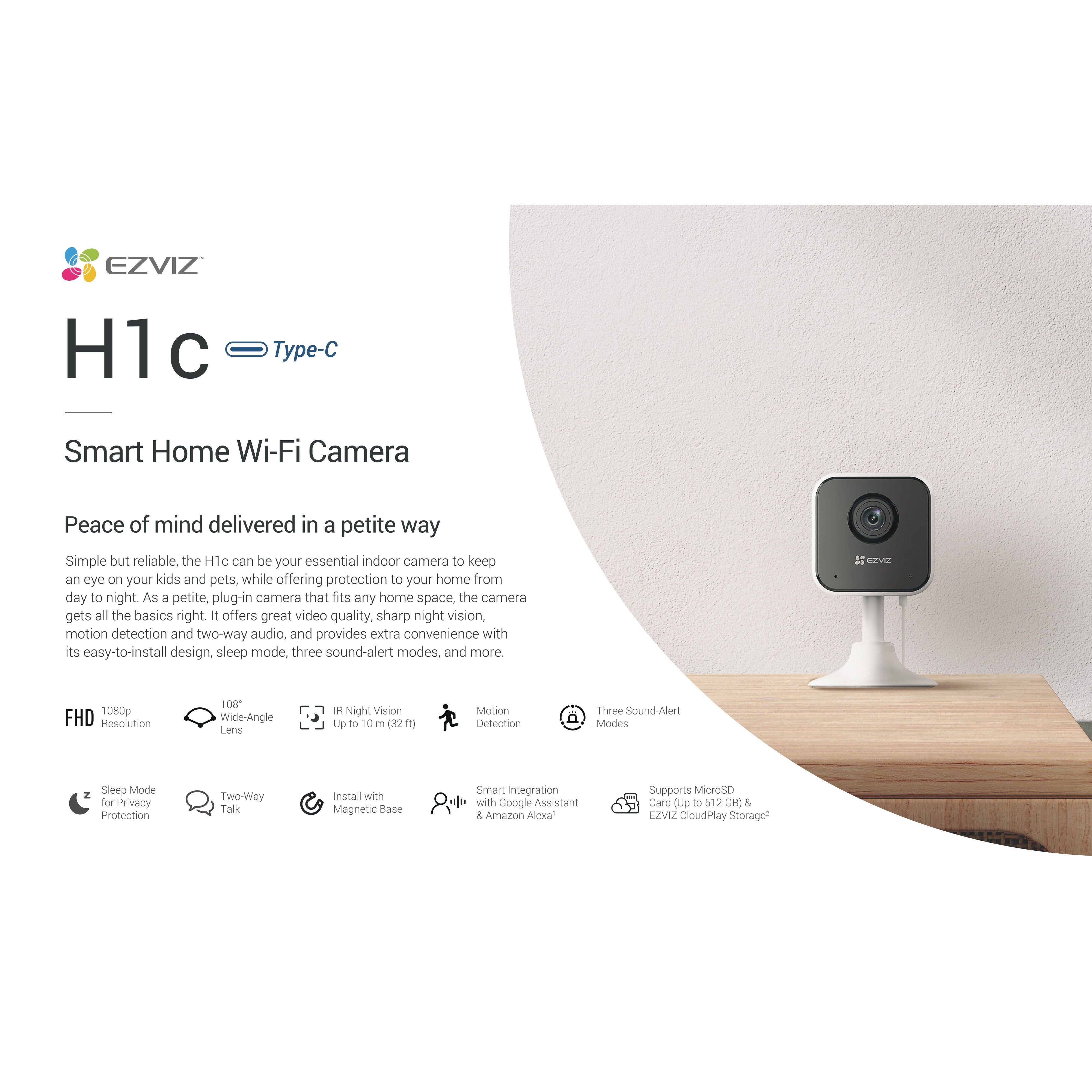 Ezviz H1C Smart Home Camera – Star Light Kuwait