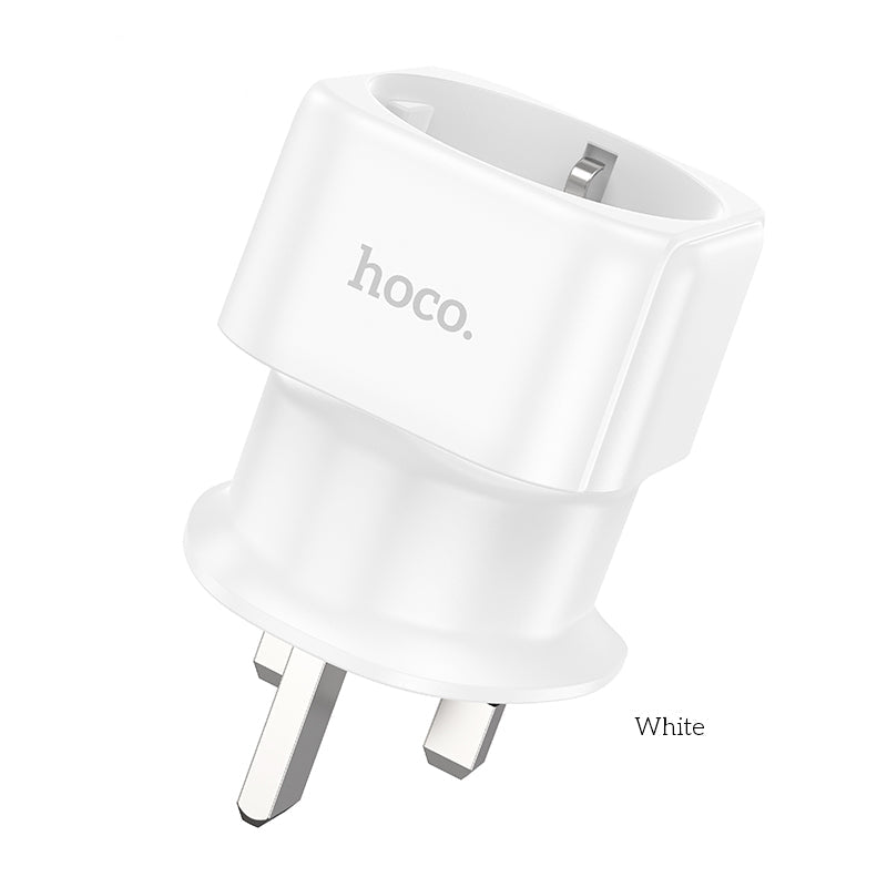 HOCO AC20B Direct UK to EU Plug Adapter – Star Light Kuwait