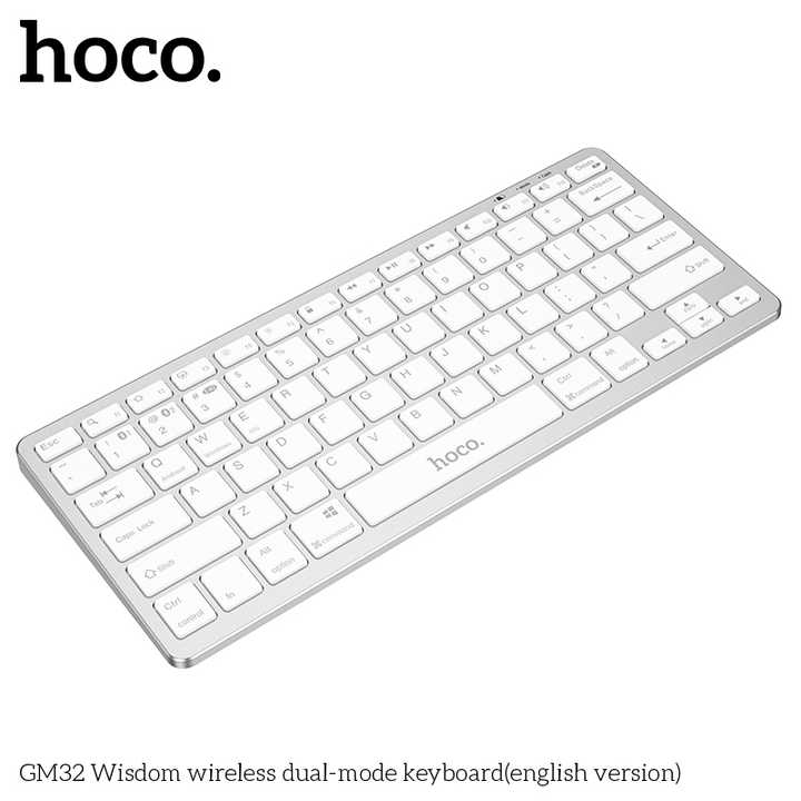 HOCO Desktop Wireless dual-mode keyboard English version - Silver ...
