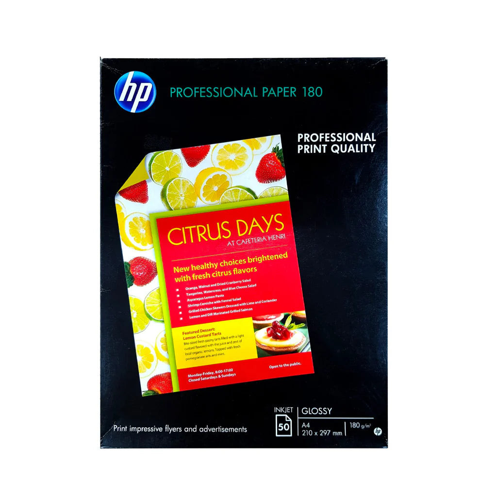HP Professional Photo Paper 180 – A4 / Glossy Paper / 50 Sheets – Star ...