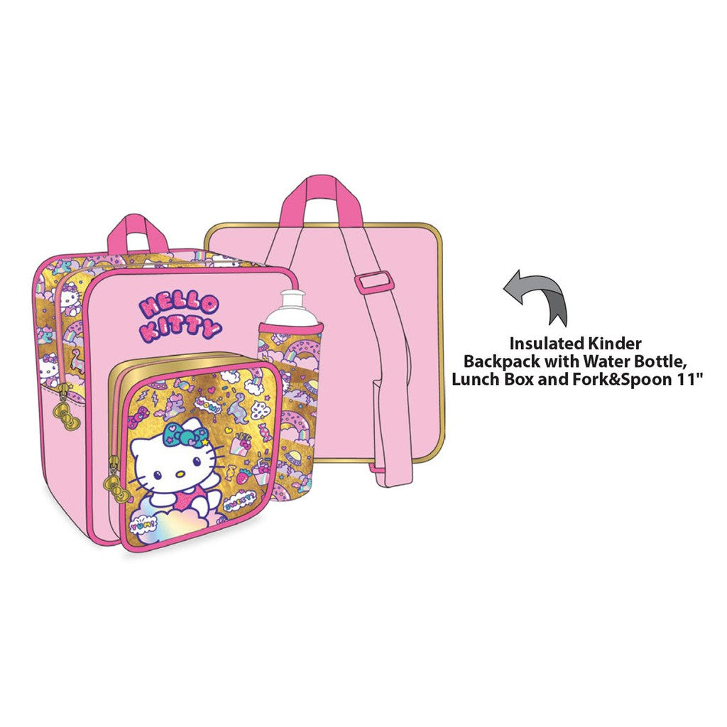 Hello Kitty Golden Backpack – Star Light Kuwait
