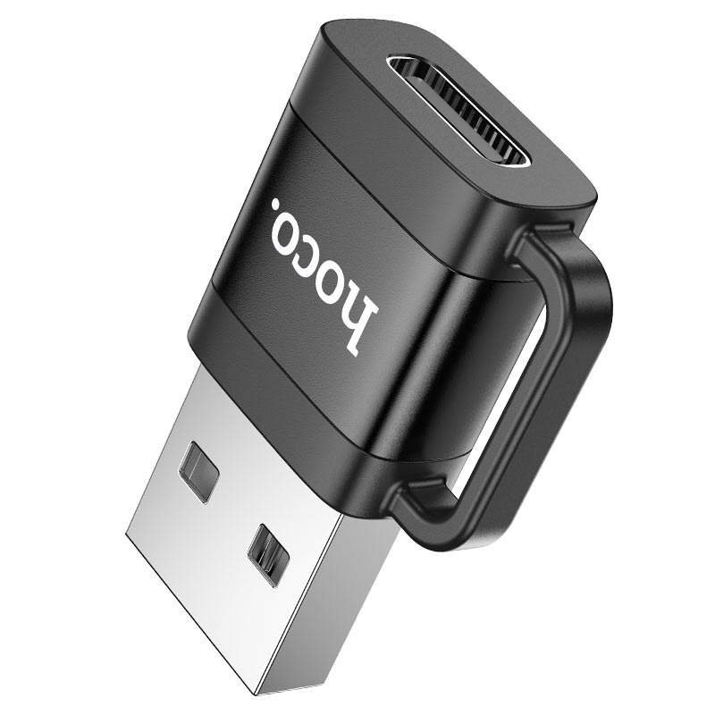 Hoco Adapter UA31D USB-A to Type-C – Black – Star Light Kuwait