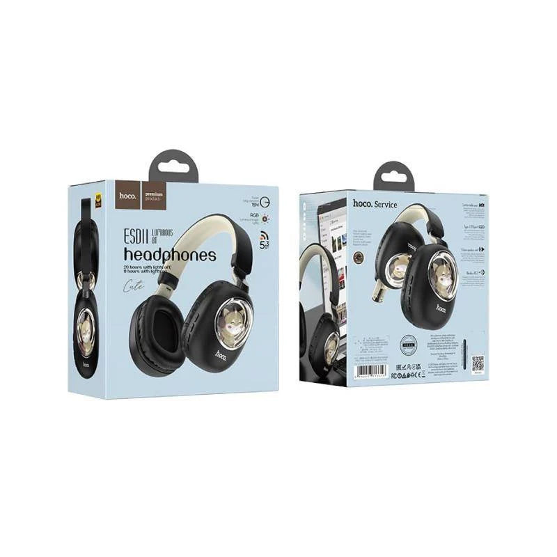 Hoco ESD11 Cute Luminous Bluetooth Headphones - Stylish Sound with LED ...