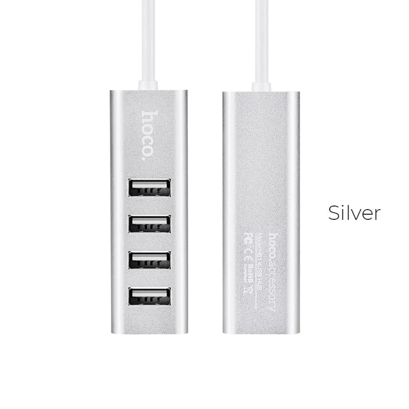 Hoco HB1 USB Hub – USB-A to 4-Port USB 2.0 for Charging & Data Sync ...