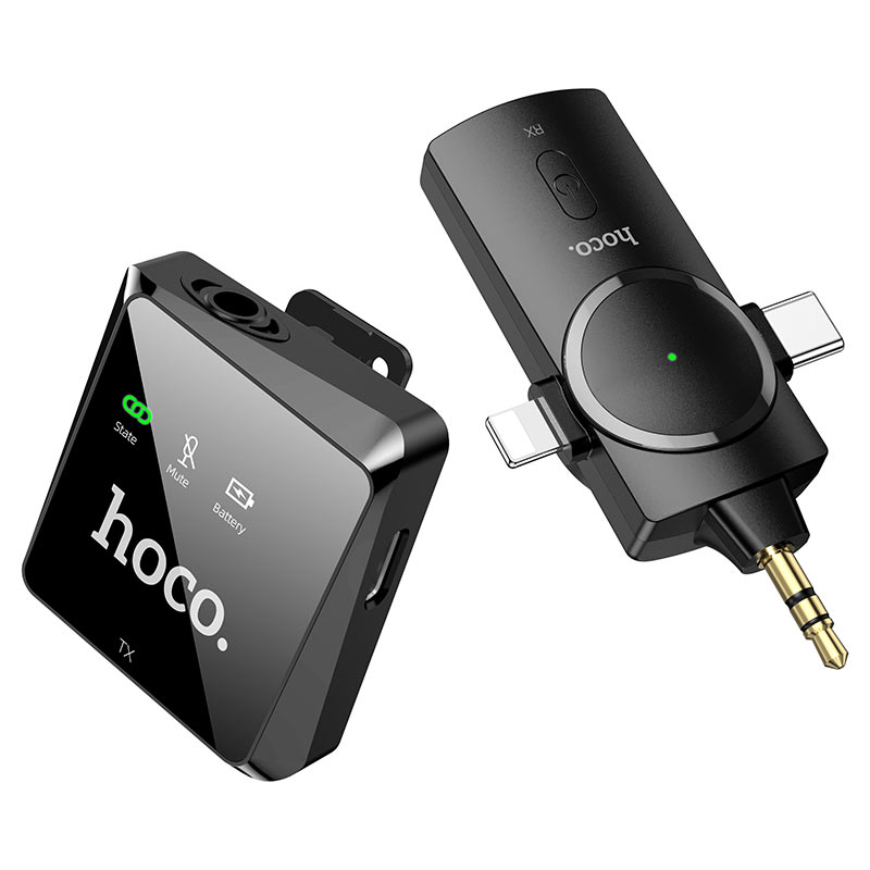 HOCO Microphone S31 Stream wireless with 3-in-1 receiver - Black – Star ...