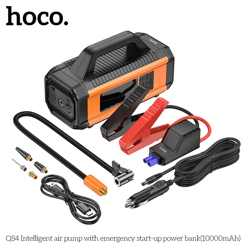 Hoco QS4 Air Pump with Emergency Start Power Bank 10000mAh - Multi-Fun ...