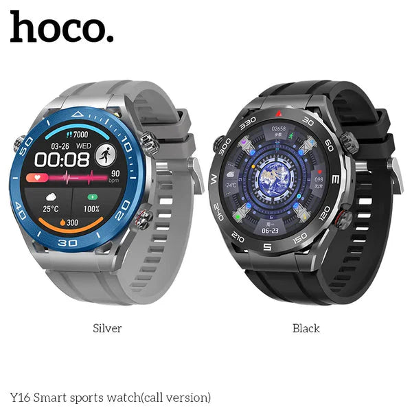 Hoco Y16 Smart Watch 1.39 Inch TFT Touch Screen, Heart Rate, Blood Oxy ...