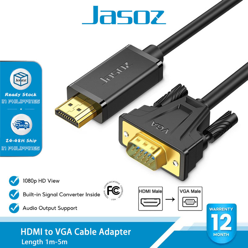 JASOZ HDMI To VGA Cable 2M – Star Light Kuwait