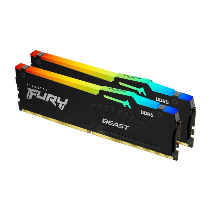 Kingston Fury Beast RGB 64GB (2x32GB) DDR5 6000MHz CL30 Memory Kit - B ...