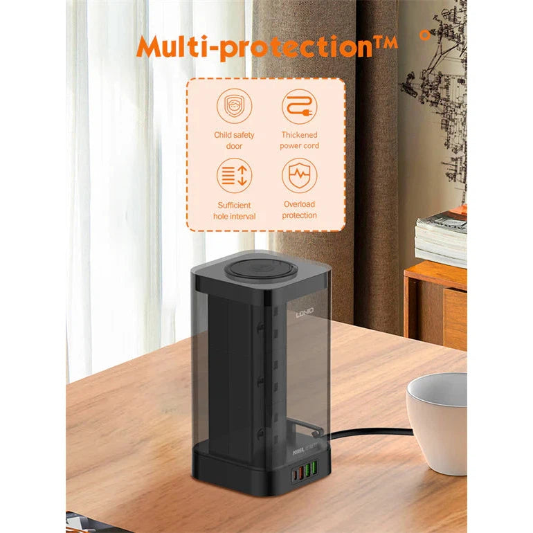 LDNIO 6 AC Tower Extension Power Socket SKW6458 - Surge Protector & Po ...