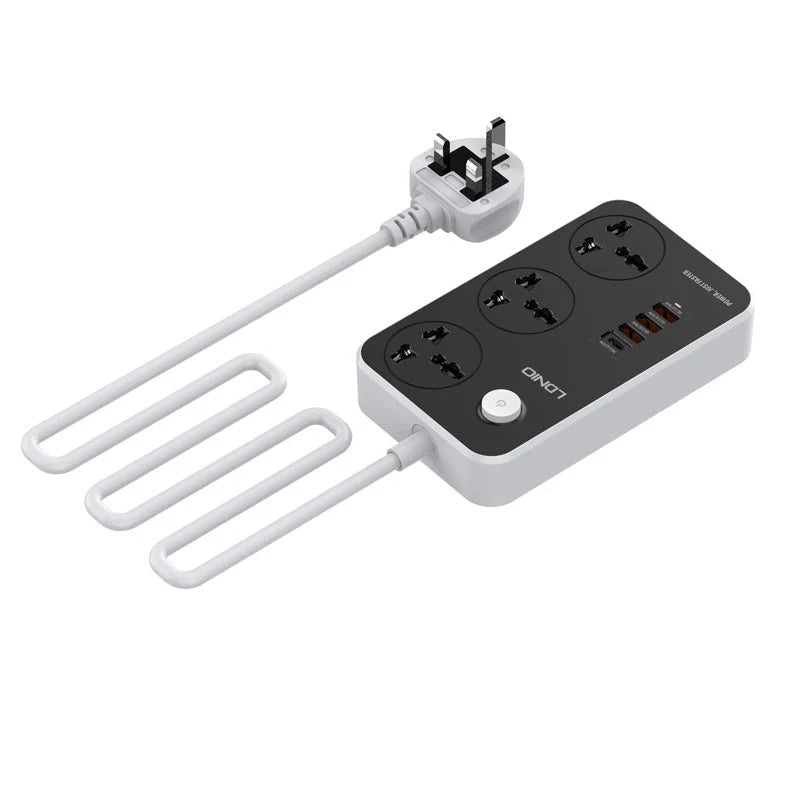 Ldnio 3 Extension Power Socket - 3 Way / USB / 2 Meters – Star Light Kuwait