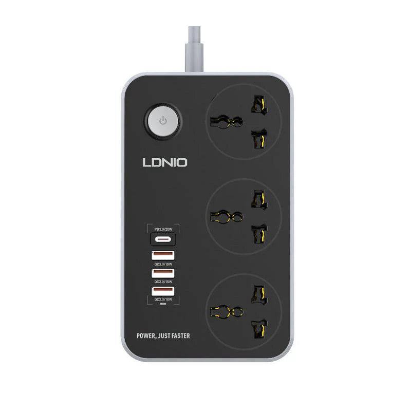 Ldnio 3 Extension Power Socket - 3 Way / USB / 2 Meters – Star Light Kuwait