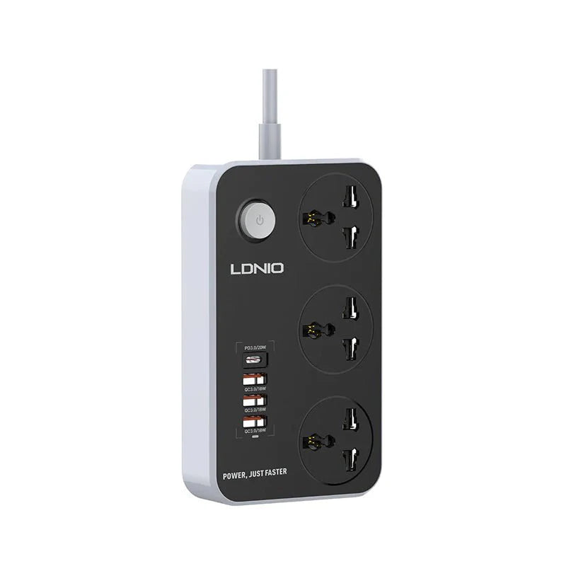 Ldnio 3 Extension Power Socket - 3 Way / USB / 2 Meters – Star Light Kuwait