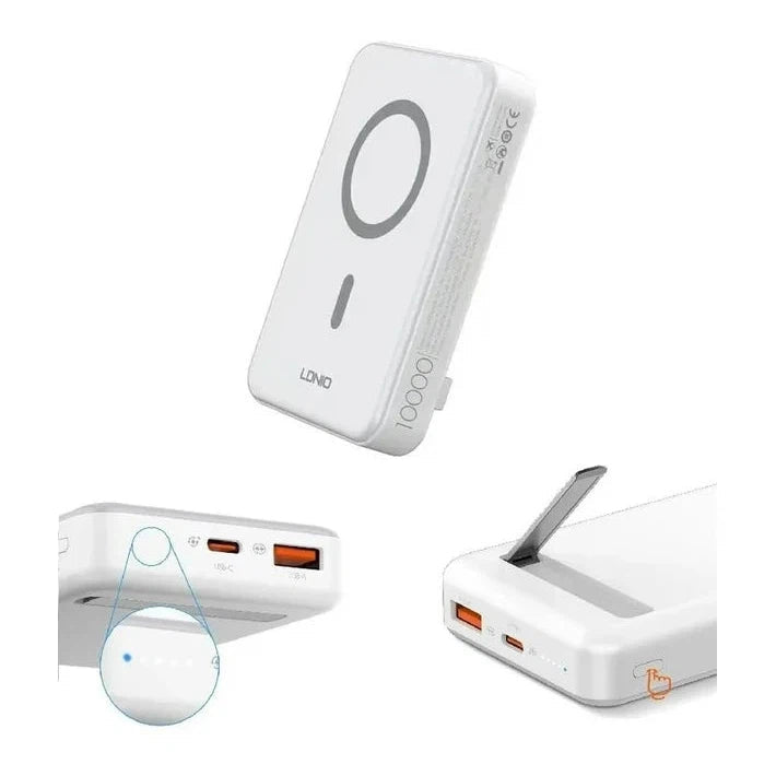 Ldnio PQ16 Magnetic Wireless Power Bank - 10,000mAh / 22.5W / White ...