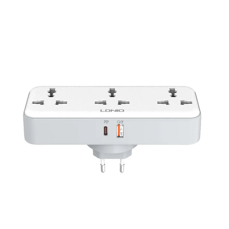 Ldnio SC3317 3 Extension Universal Outlet Rotatable Plus Power Socket ...