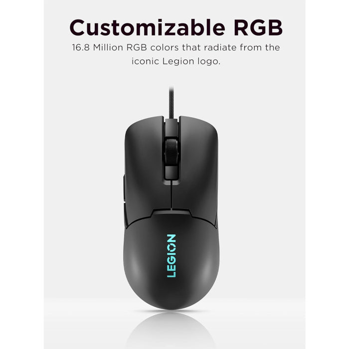 Lenovo M300s RGB Gaming Mouse Ultra Lightweight, Symmetrical Design, 6 ...
