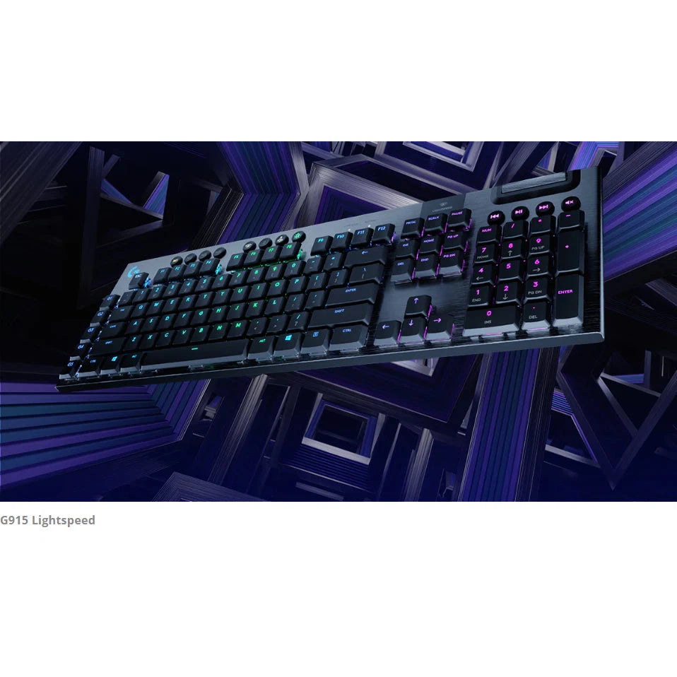 Logitech G915 LIGHTSPEED Mechanical Gaming Keyboard - Wireless / RGB ...