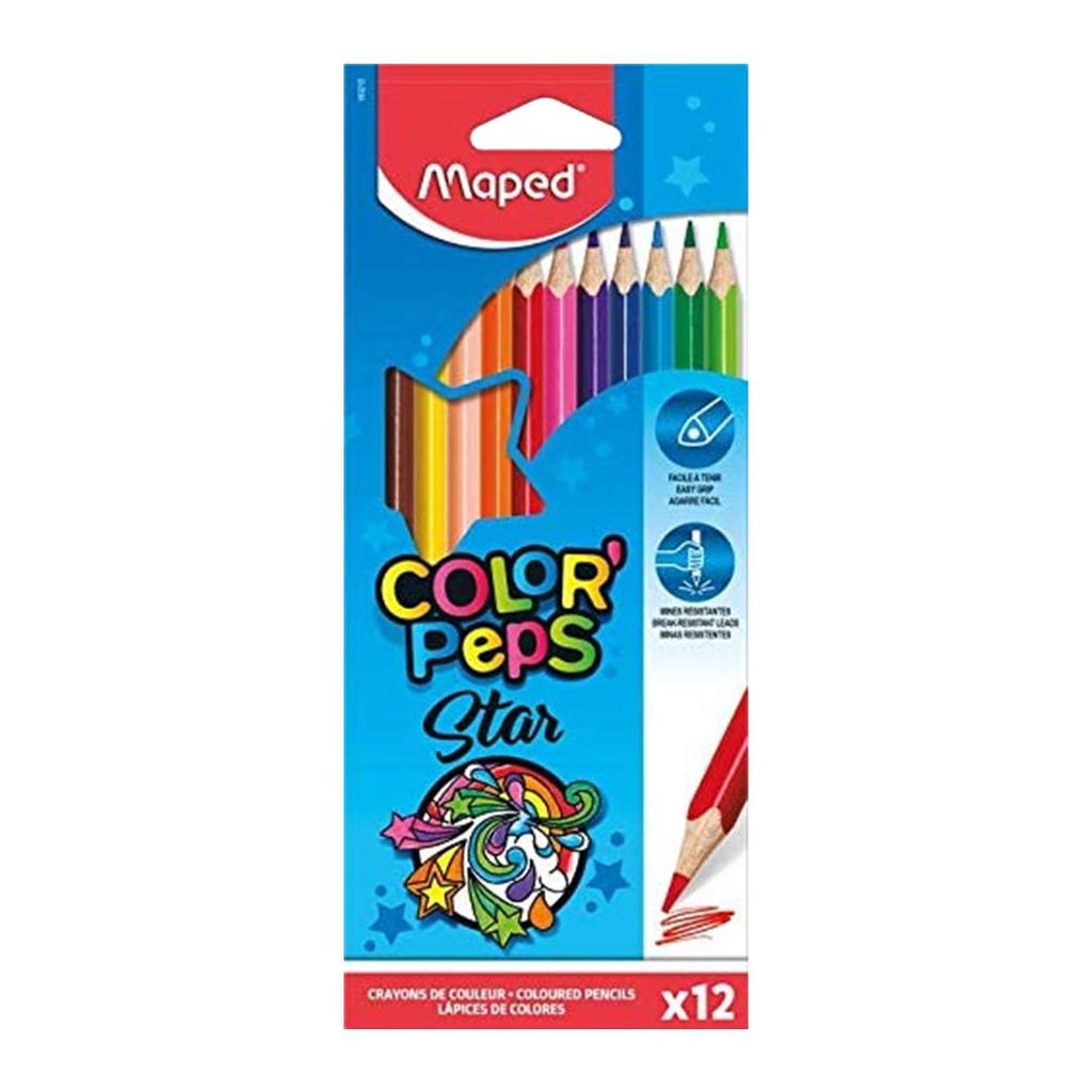 Maped Color Peps Star 12 Colored Pencils – Star Light Kuwait