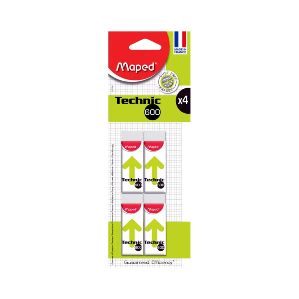 Maped Eraser Technic 600 MD-011724 4pcs – Star Light Kuwait