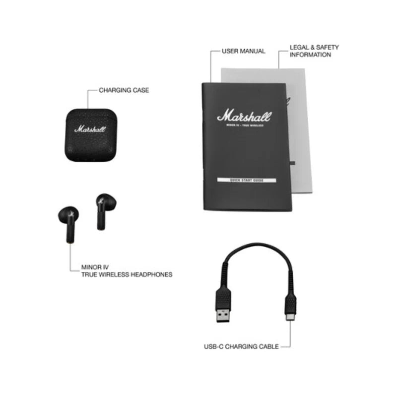 Marshall Minor IV True Wireless Earbuds - Black – Star Light Kuwait