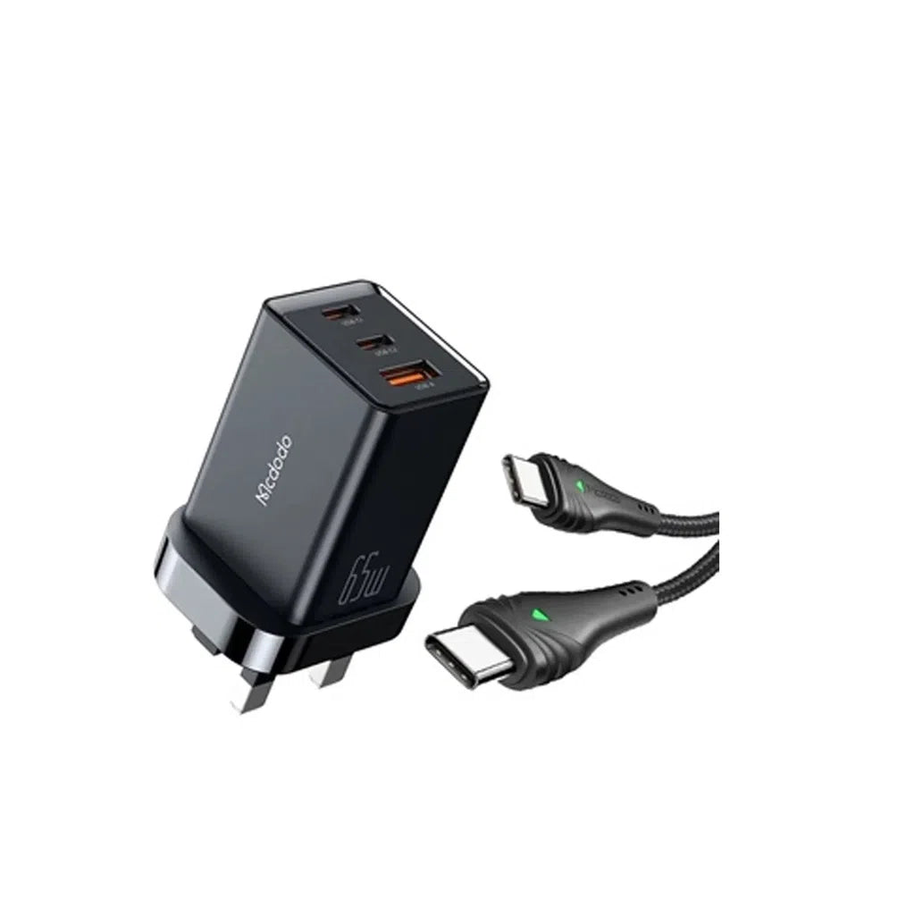 Mcdodo CH-1552 GaN 5 Mini Fast Charger With Cable – 65W / Type-C / Bla ...
