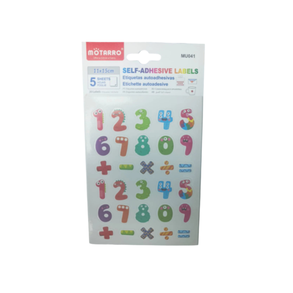 Multicolor Calculation Number Stickers – Star Light Kuwait
