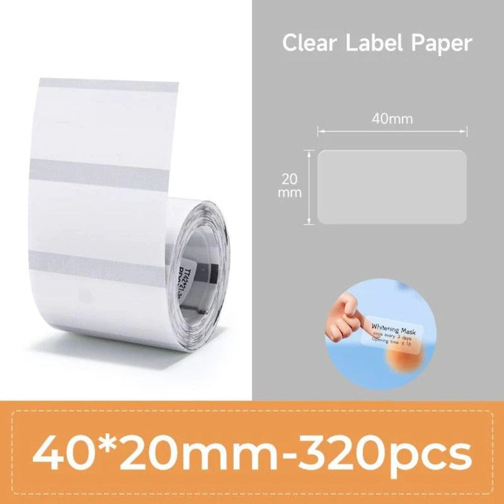 NIIMBOT B21, B1, B3S Clear Transparent labels 40x20mm-320pcs – Star ...
