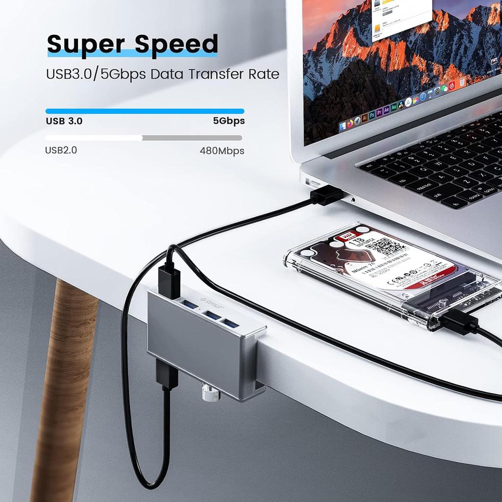 ORICO USB3.0 Hub Extra Power Supply Port 4 Port Clip-Type USB Hub Spli ...