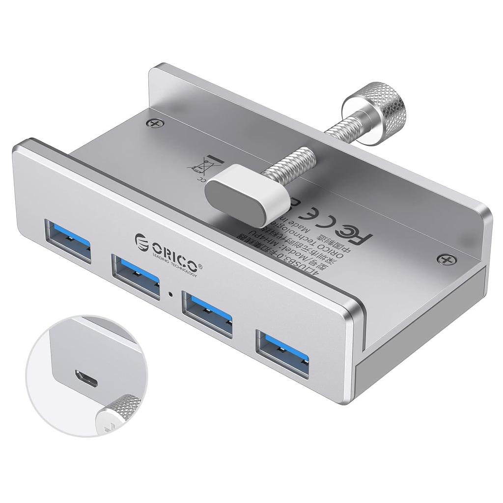 ORICO USB3.0 Hub Extra Power Supply Port 4 Port Clip-Type USB Hub Spli ...