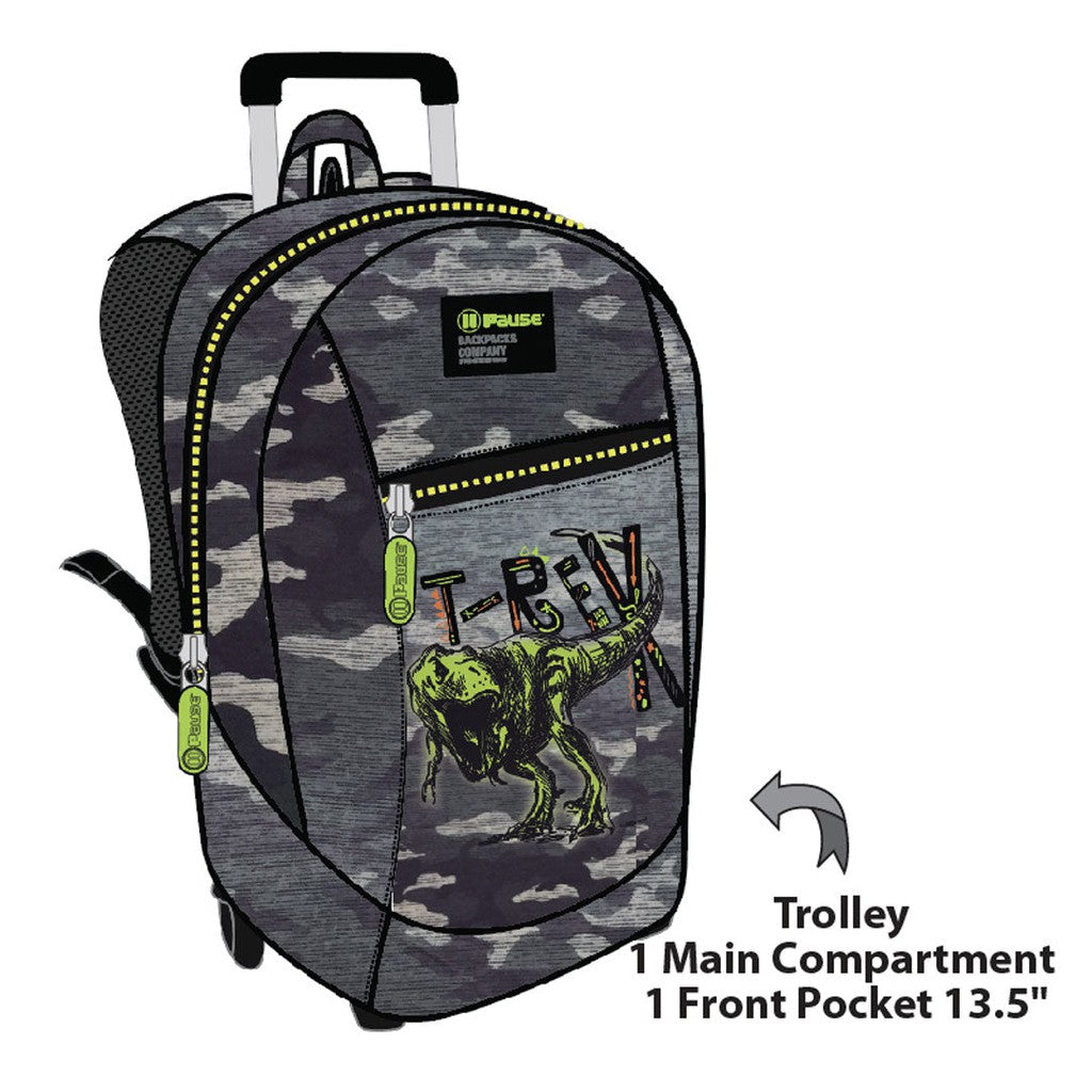 PAUSE DINO TROLLEY BAG – Star Light Kuwait