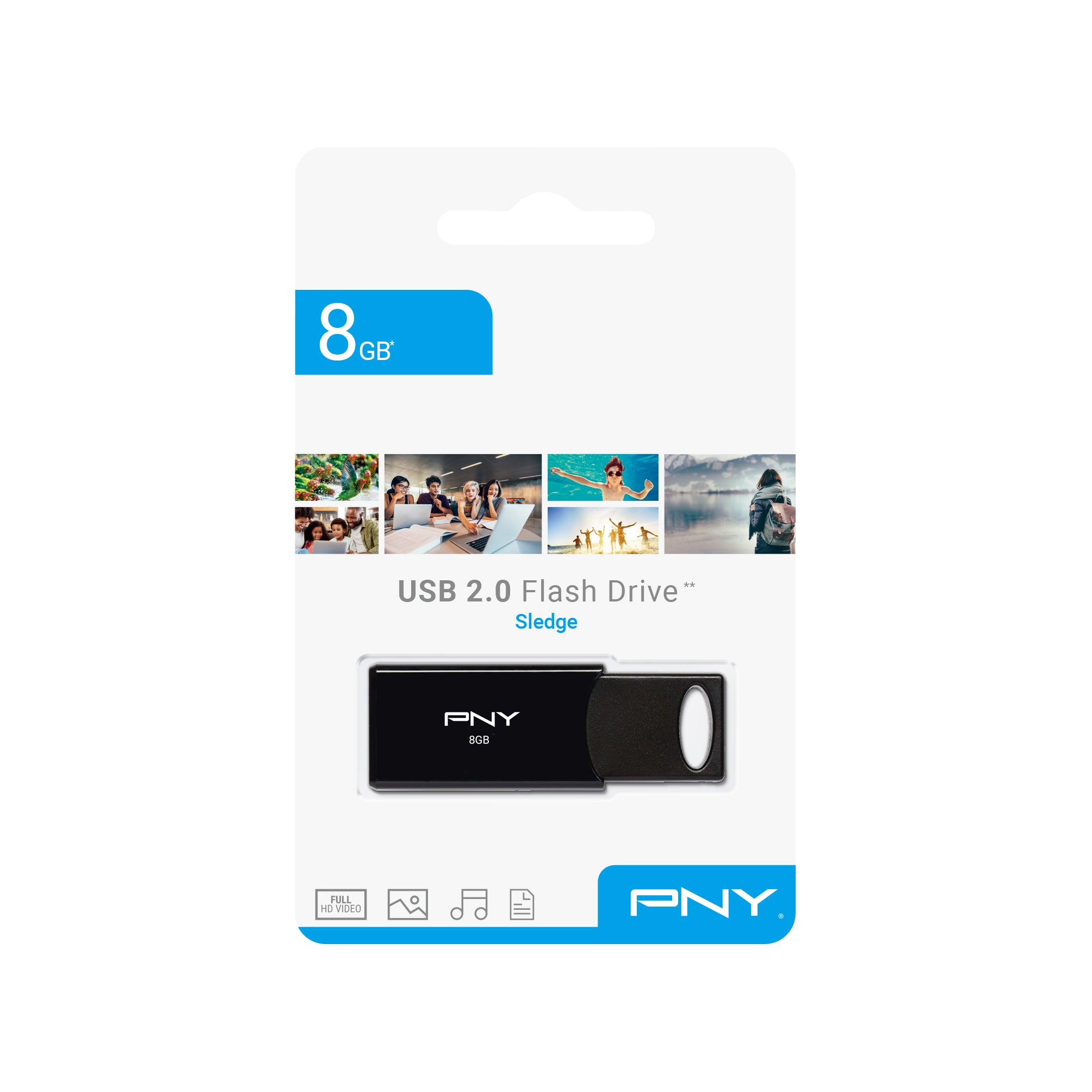 PNY Flash Drive Sledge USB 2.0 – 8GB – Star Light Kuwait